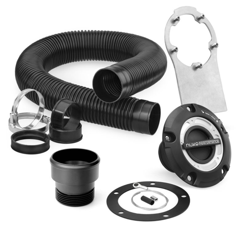 Remote filler cap and fuel filler hose kit from Nuke Performance