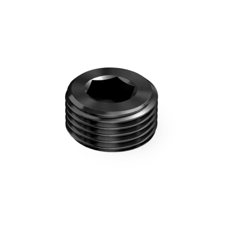 3/8" NPT Plug, black anodized aluminum plug from Nuke Performance