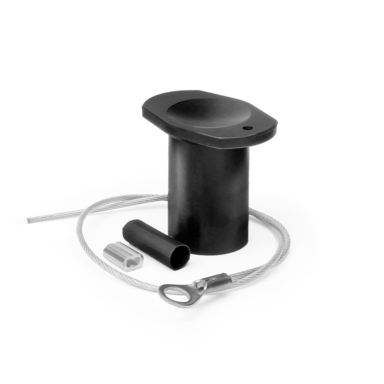 Protective silicon cap with safety wire for air jack conncetions