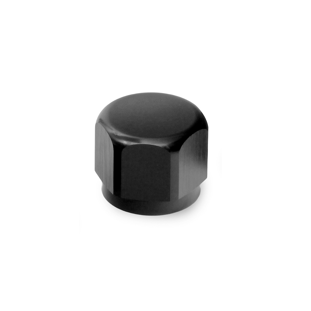 O-ring sealed AN cap, available in various AN sizes